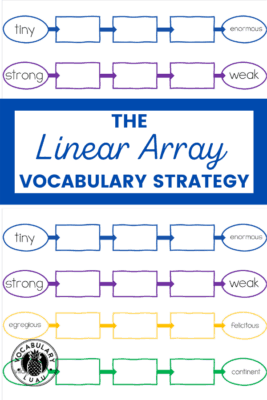 How to Use a Linear Array to Practice Vocabulary - Vocabulary Luau