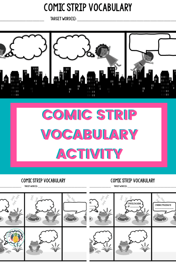 Comic Strip Vocabulary Activity - Vocabulary Luau