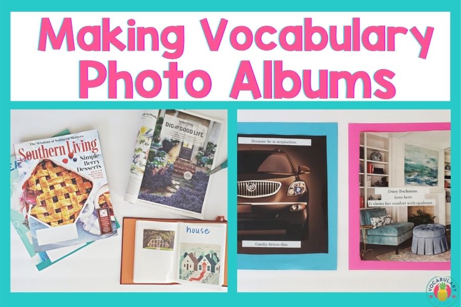 Making Vocabulary Photo Albums - Vocabulary Luau