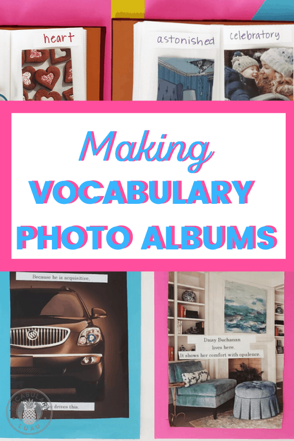 Making Vocabulary Photo Albums - Vocabulary Luau