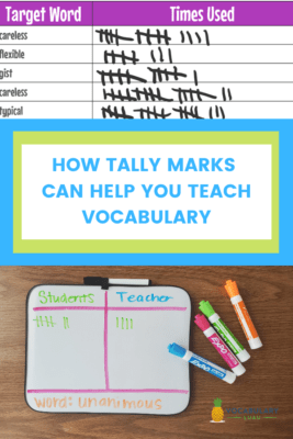 How Tally Marks Can Help You Teach Vocabulary - Vocabulary Luau