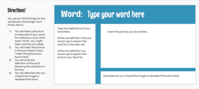 Vocabulary Scavenger Hunts - Vocabulary Luau